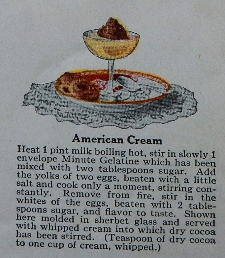 American Cream with Chocolate-Flavored Whipped Cream – A Hundred Years Ago