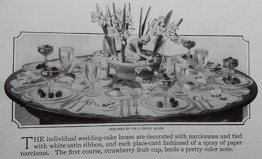 1916 Wedding Cake and Reception Tablescape – A Hundred Years Ago