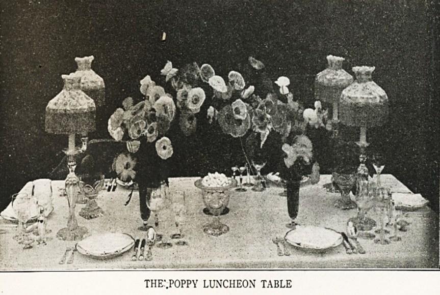 Poppy Luncheon Table – A Hundred Years Ago