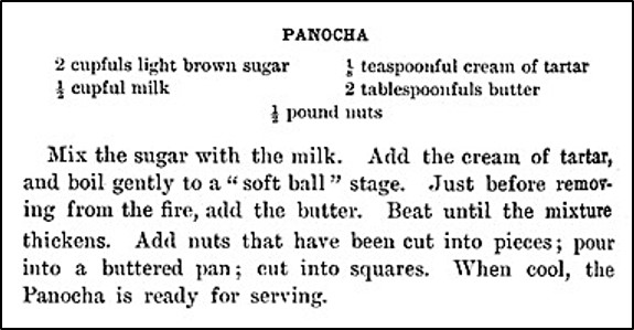 Hundred-year-old Panocha Recipe – A Hundred Years Ago