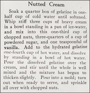 Old-fashioned Nutted Cream – A Hundred Years Ago