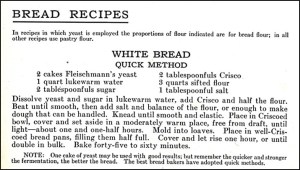 Old-fashioned White Bread – A Hundred Years Ago