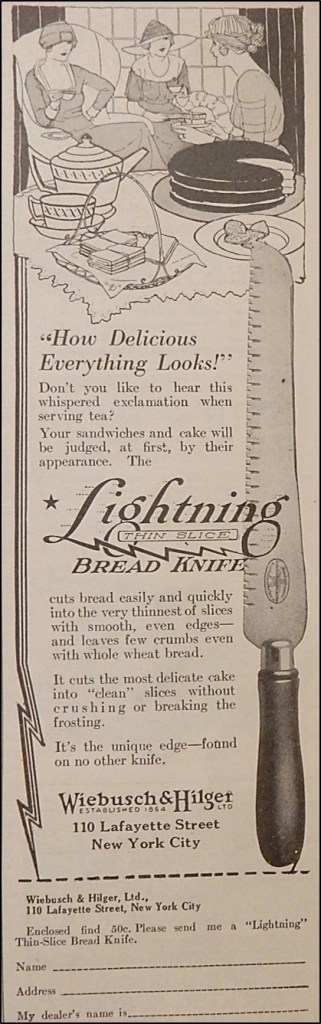 1920 Lightning Thin-Slice Bread Knife Advertisement – A Hundred Years Ago