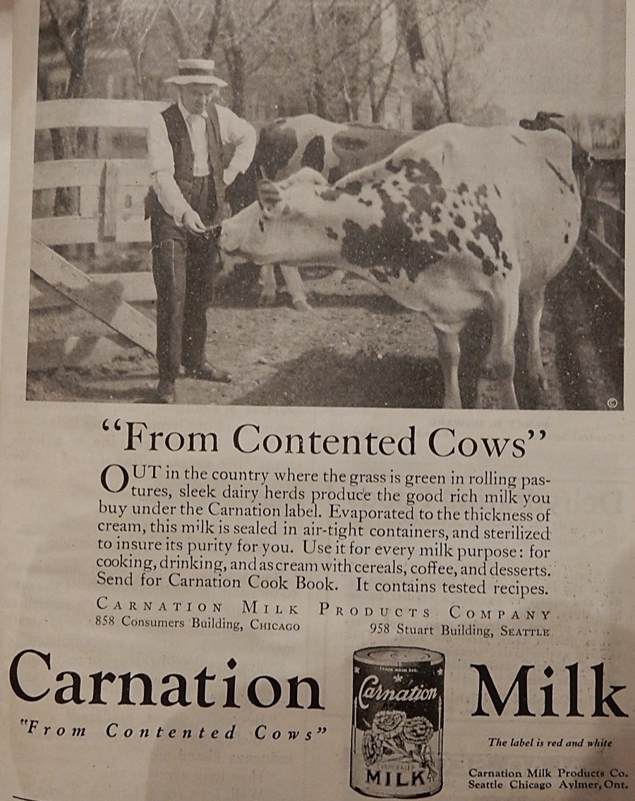 1921 Carnation Milk Advertisement – A Hundred Years Ago