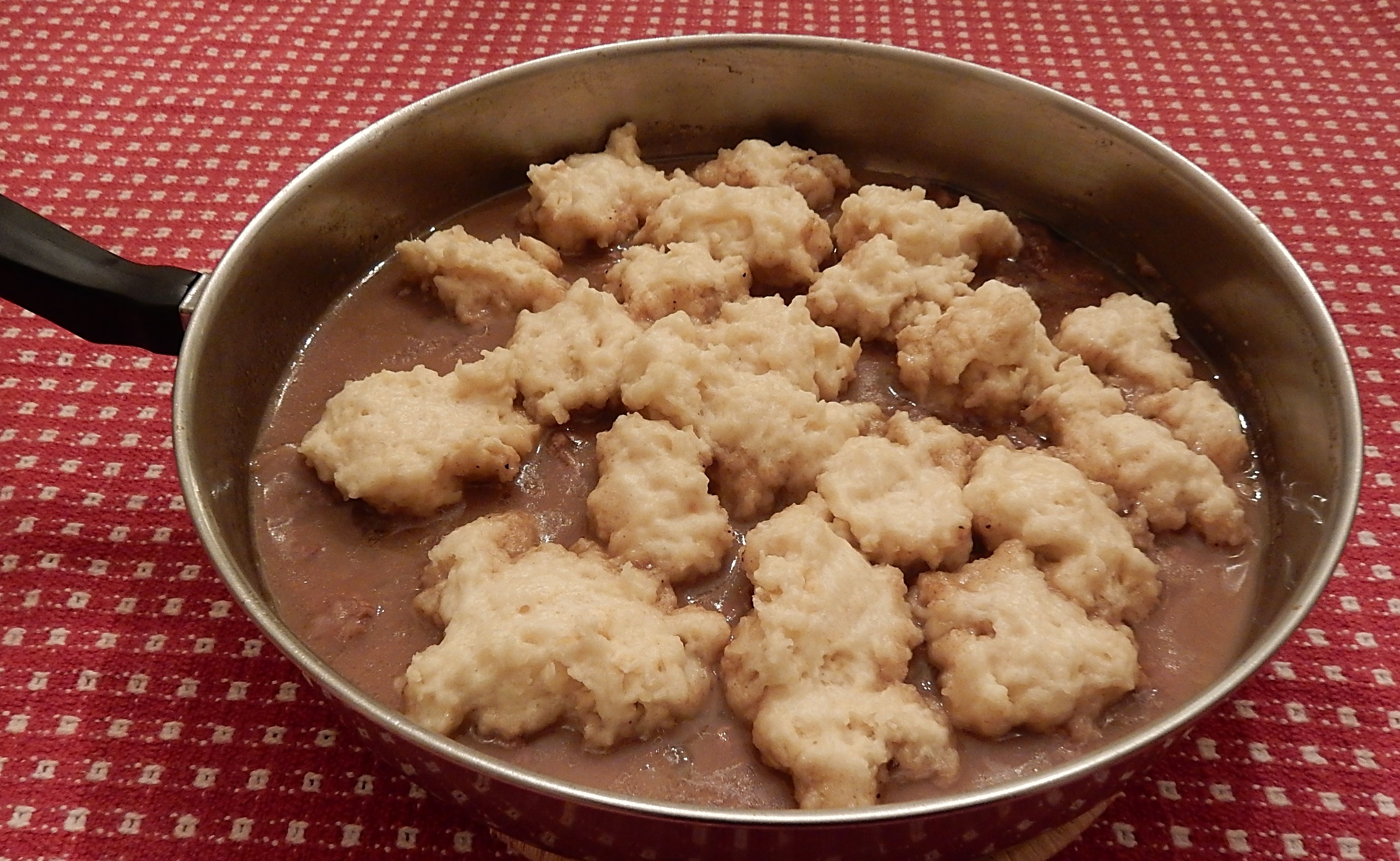 Old-Fashioned Brown Beef Stew with Dumplings – A Hundred Years Ago