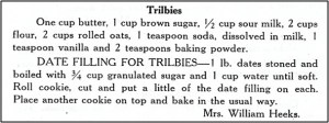 Old-fashioned Trilbies (Date-Filled Cookies) – A Hundred Years Ago