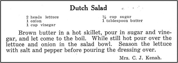Old-fashioned Dutch Salad – A Hundred Years Ago