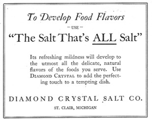 1923 Diamond Crystal Salt Advertisement – A Hundred Years Ago