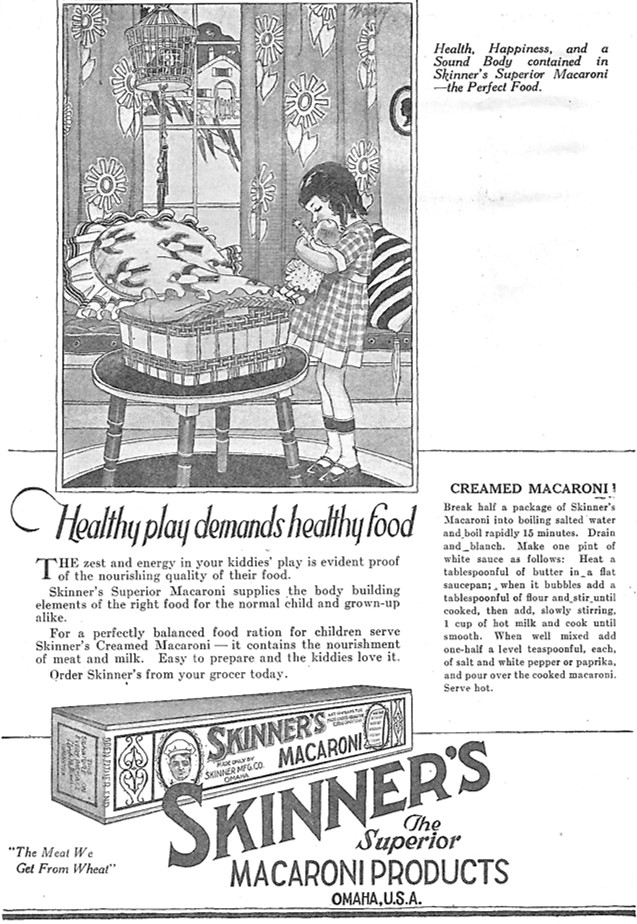 1923 Skinner’s Macaroni Advertisement – A Hundred Years Ago