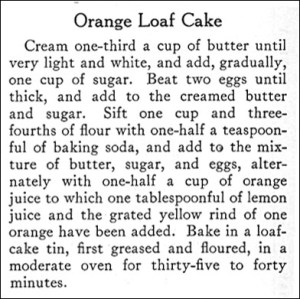 Old-Fashioned Orange Loaf Cake – A Hundred Years Ago