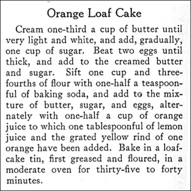 Old-Fashioned Orange Loaf Cake – A Hundred Years Ago