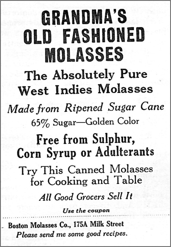 1914 Grandma’s Old Fashioned Molasses Advertisement – A Hundred Years Ago