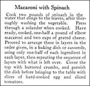 A Hundred Years Ago – Food and More